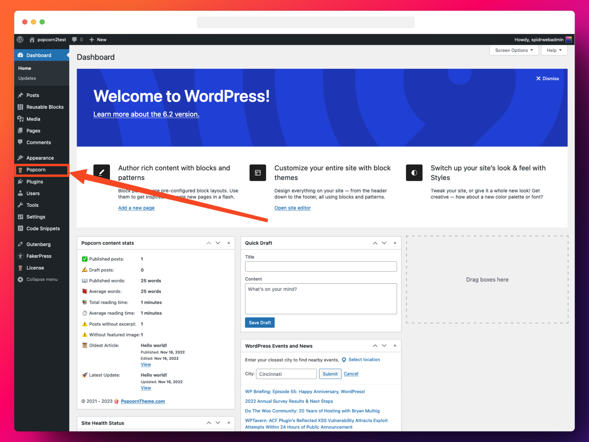How to add a site icon - Popcorn Theme Docs